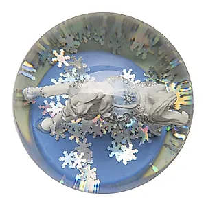 Ebros Gift Trail of Painted Ponies Western Christmas Frozen Winter Snow Crystal Horse Glitter Water Globe 5.25" Tall Farmhouse Ranch Cabin Country Snow Globes Collectible Figurine