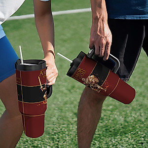 Equoza Put On The Full Armor Of God Christian Gifts for Men, Jesus Gifts Christian Coffee Mug 40 OZ Stainless Steel Tumbler,Double Wall Vacuun Insulated Cup with Lid and Straw(Pack of 1)