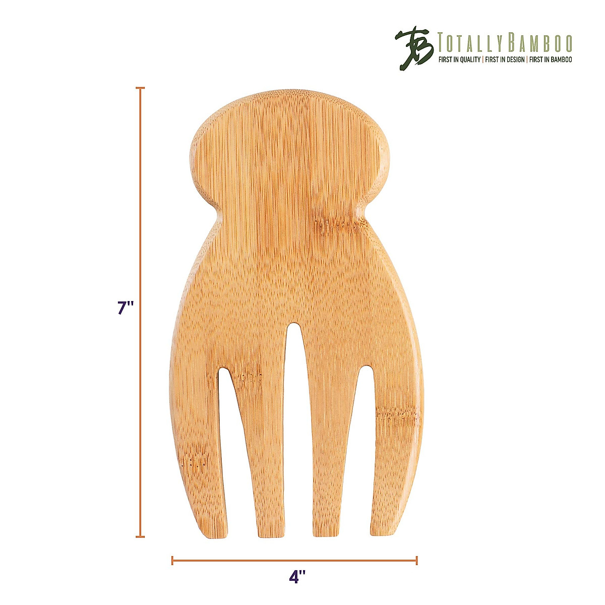 Totally Bamboo 2 Piece Natural Bamboo Salad Hands