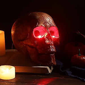 Retisee 12 Pcs Halloween Glowing LED Light Up Eyes, 35.4'' Eyes Lights for Halloween Cosplay, Battery Not Included(Red)