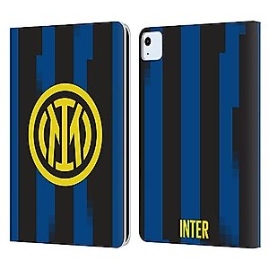 Head Case Designs Officially Licensed Inter Milan Home 2023/24 Crest Kit Leather Book Wallet Case Cover Compatible with Apple iPad Air 2020/2022