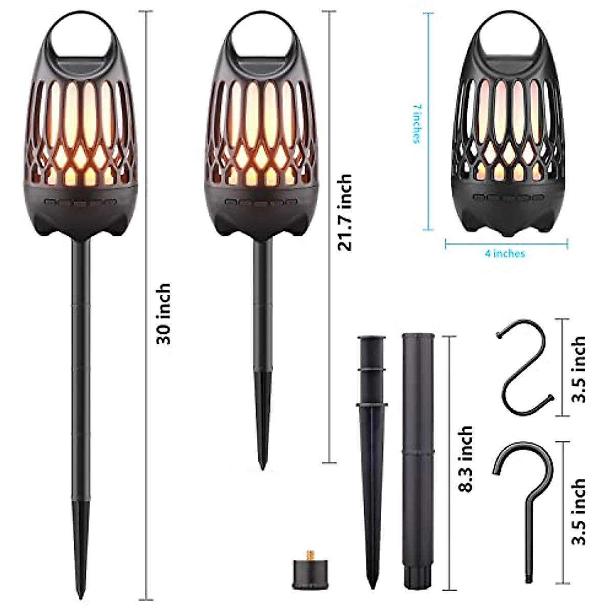 Viiwuu Portable Bluetooth Speakers with LED Flame Light - LED Table Lamp Speaker for Outdoor Atmosphere, Patio, Yard, Party Decor, Gift for Women and Men, Bluetooth 5.0 HD Audio Stereo Speaker