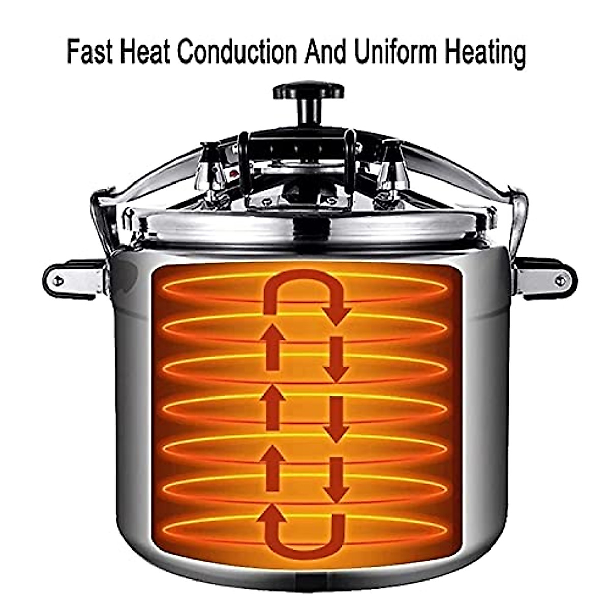 FFLLAS Pressure Cooker,50 Liter Large Capacity Explosion-Proof High Pressure Cooking Pot Suitable for Gas Stove Cooker Restaurant Hotel Commercial,50L