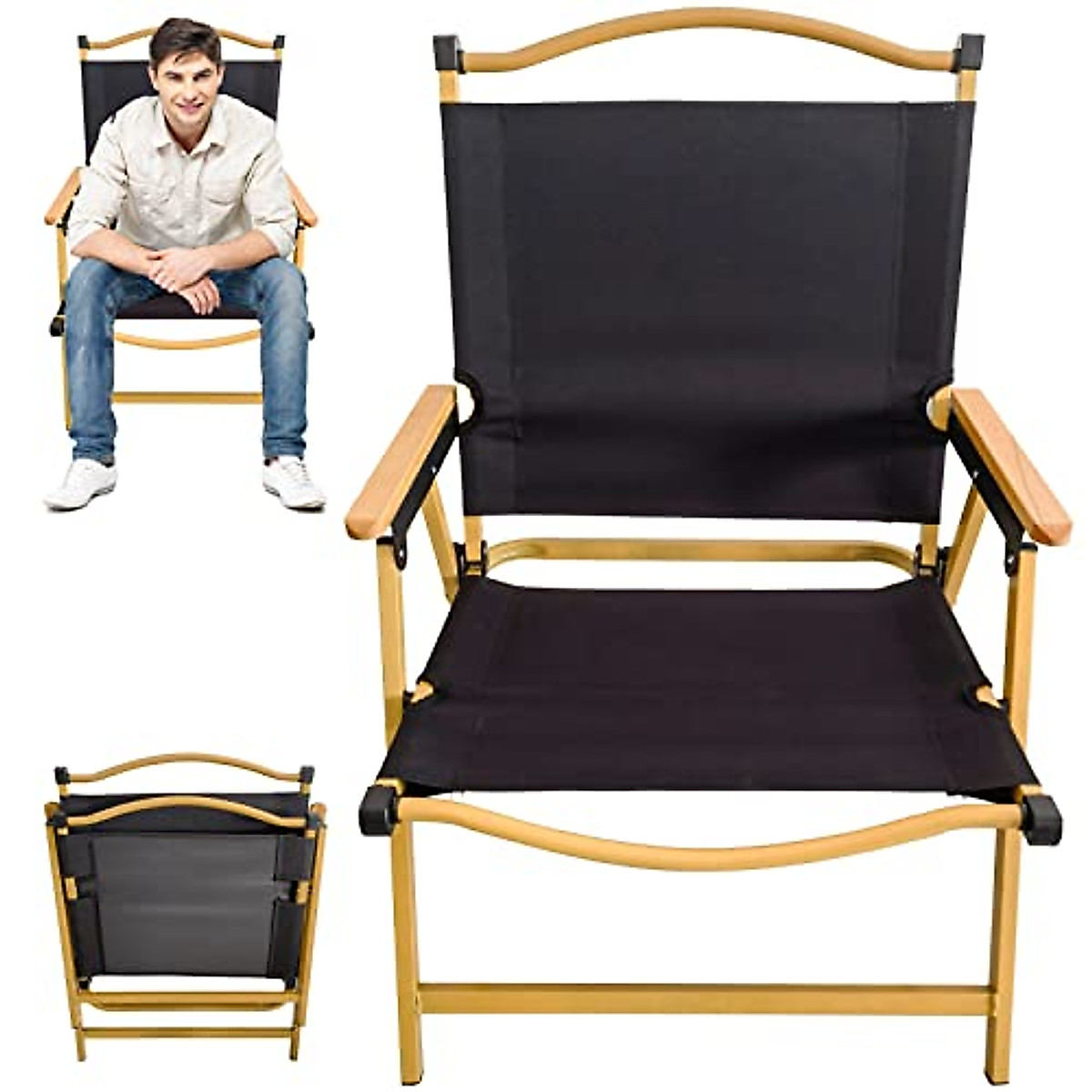 Kweetle Foldble Camping Chair Kermit Chair Beach Chair Outdoor Furniture Aluminum Portable Folding Camping Chair for Camping Picnic Park