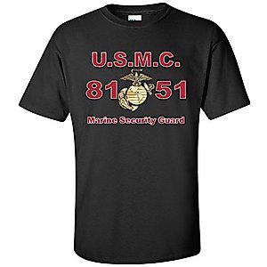 United States Marine Corps MOS 8151 Marine Security Guard T-Shirt Black
