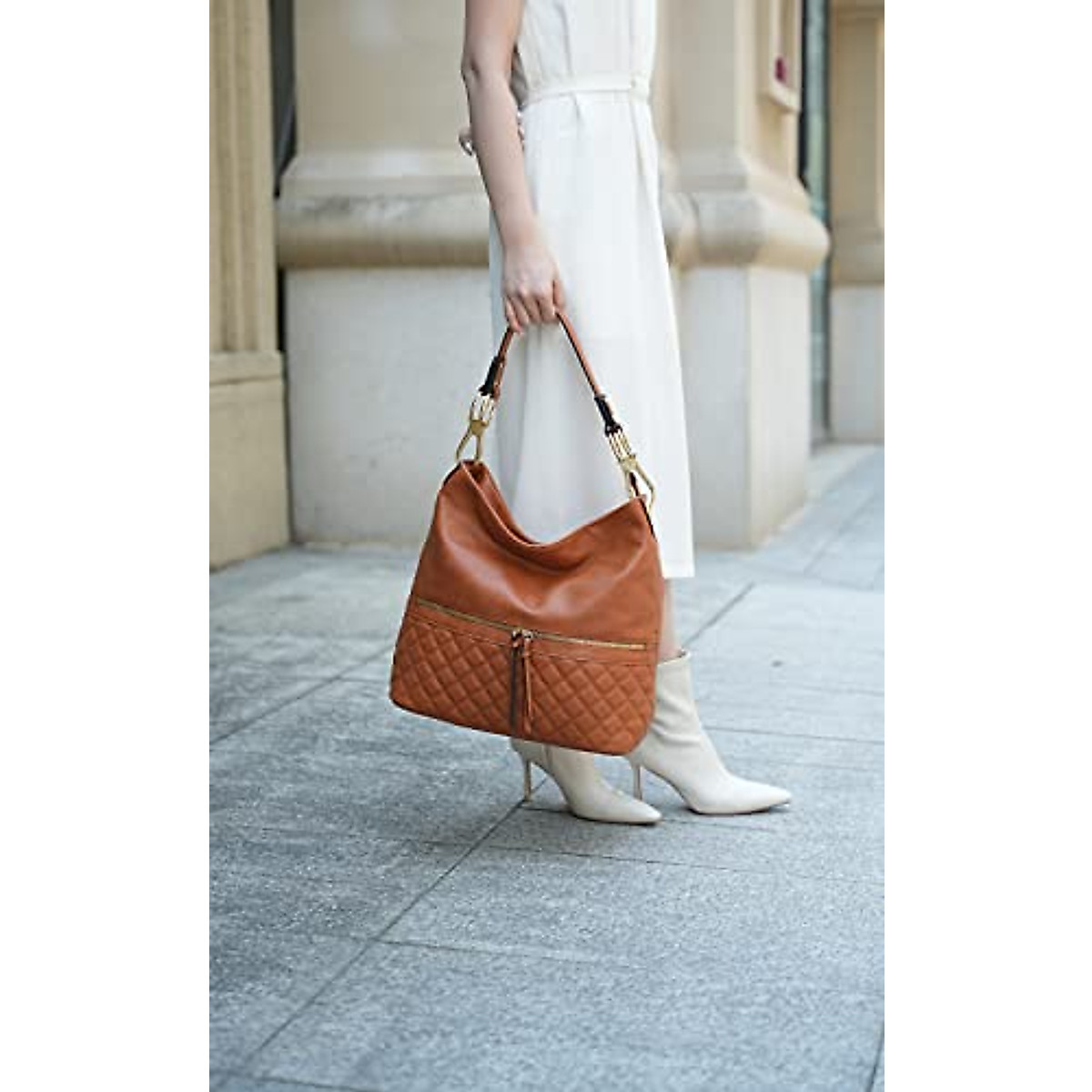 MKF Collection Shoulder Bag for Women, Vegan Leather Fashion Handbag Hobo Purse