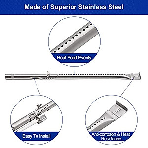 Aibabcue Grill Replacement Parts for Charbroil 4 Burner 463344116, 466344116 Grill Model, Stainless Heat Plate Shield Tent, Pipe Burner Tube, Carryover Tube, Igniter for Charbroil Advantage 463344116