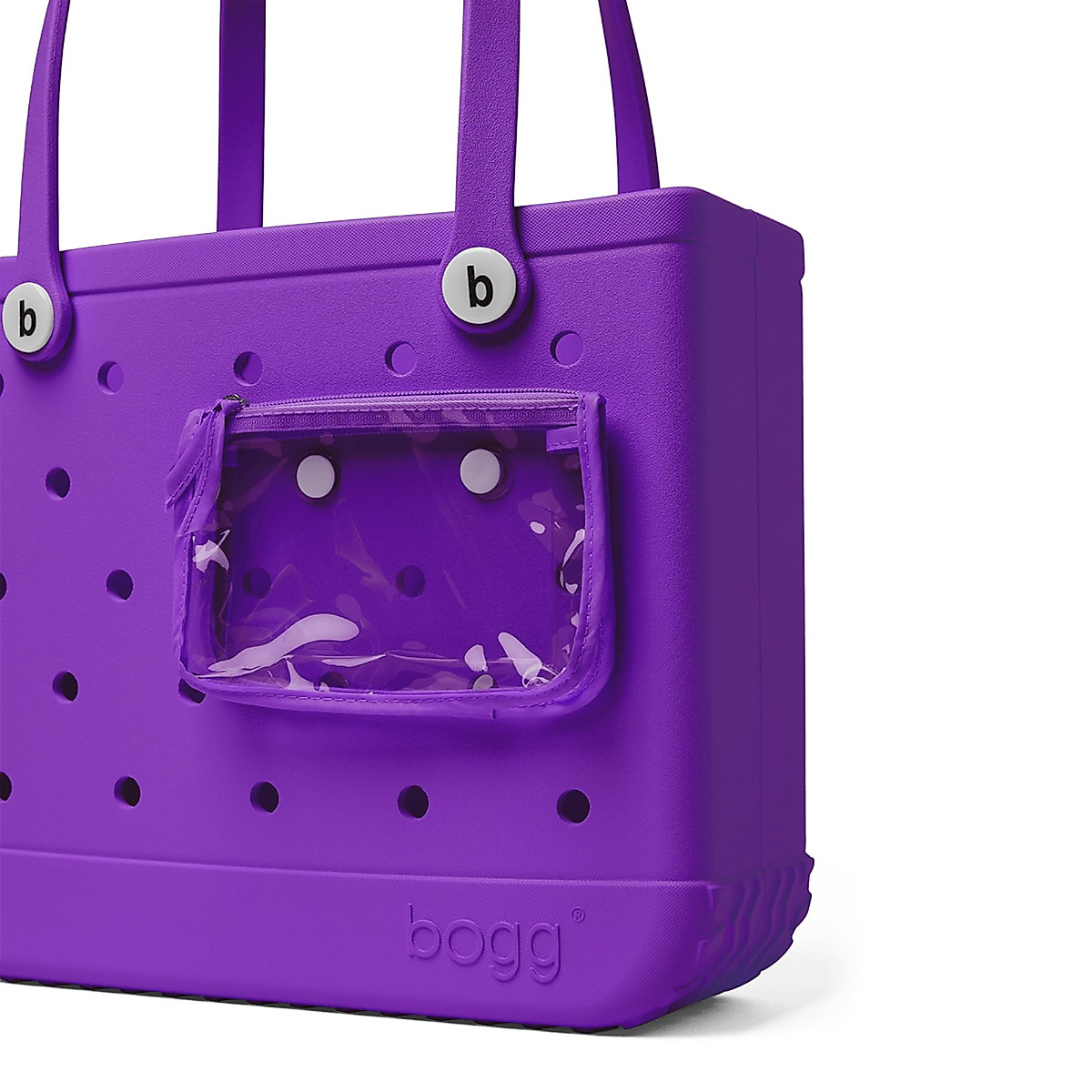 BOGG BAG - Medium Tote Bag - Houston We Have a Purple - 15in L x 5in W x 12.5in H - Lightweight, Washable, Durable - All Purpose EVA - for Beach, Pool, Boat, Work, Sports