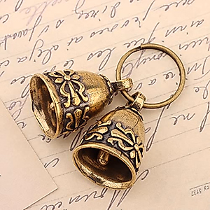 kcrygogo Copper Collar Bell for Small Pet, 0.7 inch Bell for Cats and Small Dogs,Noise Maker Anti-Theft Bell with Silver Pet Anti-Lost ID Pendant Tags (2Set)