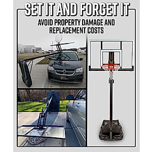 Hoop Secure Standard Size, Black - Heavy Duty Weighted Base Anchor for Basketball Hoops - Weather Resistant, Durable Design Can Hold in Excess of 300 lbs - Patents-Pending, HOA Friendly