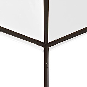 Outdoor Gazebo Barbecue Hard-top Pavilion Gazebo 9.8'x9.8' Anthracite Fabric and Steel 0.6 oz/ft² for Backyard Patio Lawn Garden