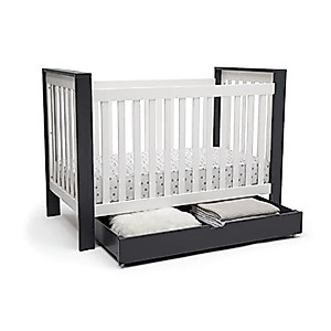 Delta Children Under Crib Roll-Out Storage - Greenguard Gold Certified, Midnight Grey