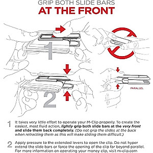 M-Clip Money Clip (Black) - Minimalist Slim Wallet Alternative for Front Pocket Carry - Cash and Credit Card Holder for Men