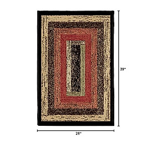 Rustic Lodge, Panel Area Rug, 26" W x 39" L, Multi 3783