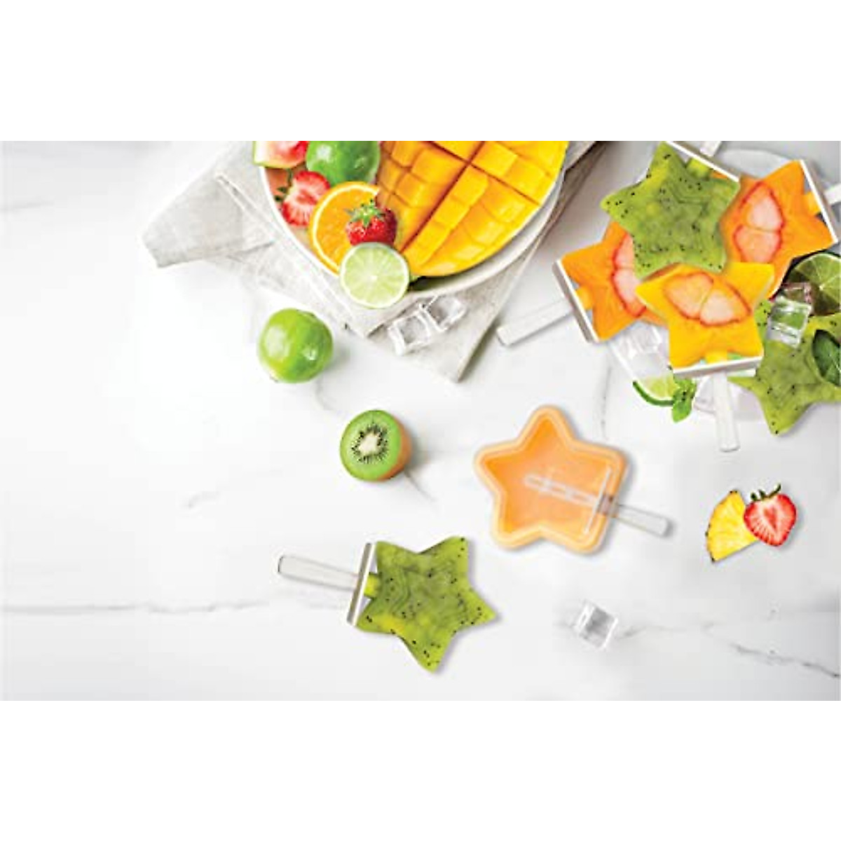 Tovolo Stackable Star Pop Molds Set of Four for Making Mess-Free Frozen Treats
