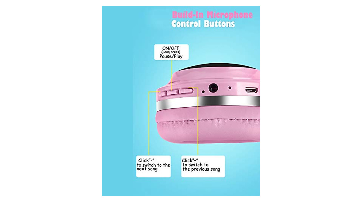 Pink Wireless Headphones for Kids - Fun & Stylish Sound