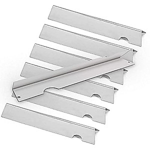 Flavorizer Bars and Heat Deflectors Grill Replacement Parts for Weber 66041, Genesis II E-410, S-410, Genesis II LX E-440, Genesis II LX S-440, Durable Stainles Steel Heat Plate Tent Grill Parts kit