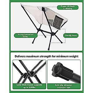 logard 2 Pack Lightweight Portable Camping Chair,Folding Outdoor Chair High Load Capacity,Sturdy Folding Chair for Hiking,Beach,Fishing,Festival, Hiking, Backpacking