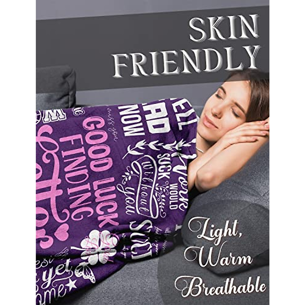 Coworker Leaving Gifts for Women Flannel Blankets Throws, Going Away Gift for Coworker, Leaving Farewell New Job Presents (50"x 65") - Purple - Finding Better Coworker Than Us