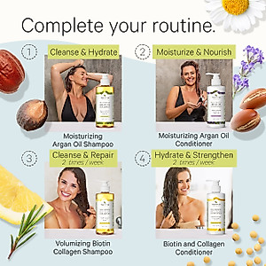 Tree to Tub Fragrance Free Shampoo for Dry & Sensitive Scalp - Gentle Unscented Hydrating Hair Shampoo for Women & Men, Moisturizing Sulfate Free Shampoo w/Organic Argan Oil, All Natural Soapberry