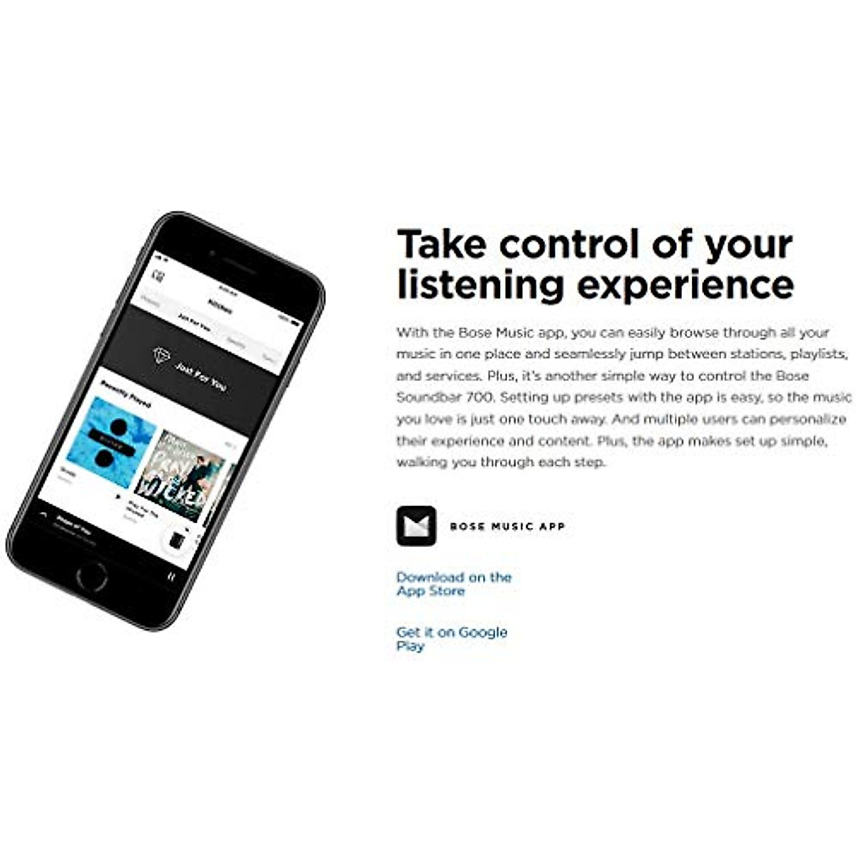 Bose Bass Module 700 for Soundbar 700, Black Soundbar 700 Black (Renewed)