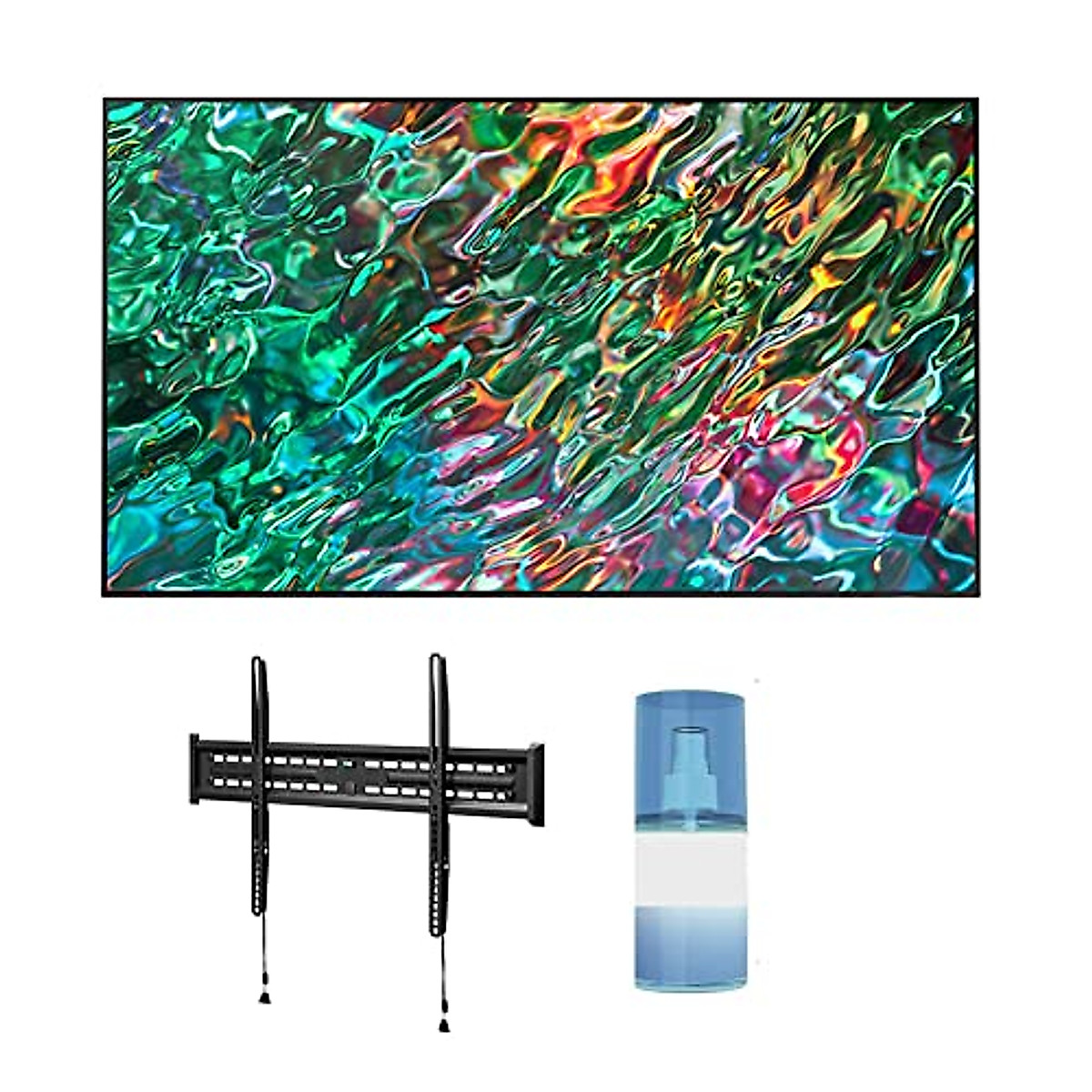 SAMSUNG QN55QN90BAFXZA 55" QLED Quantum Matrix Neo 4K Smart TV with a Walts FIXED-MOUNT-43-90 TV Mount for 43-90 Inch Compatible TVs and Walts HDTV Screen Cleaner Kit (2022)