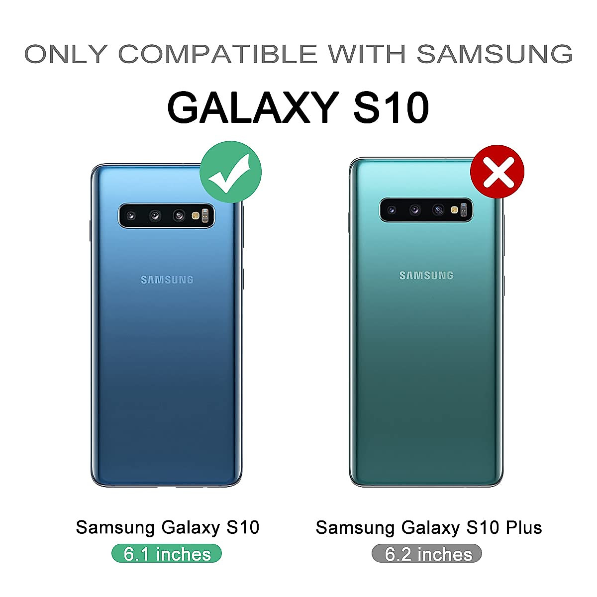 Dexnor for Samsung Galaxy S10 Case, [Built in Screen Protector and Kickstand] Heavy Duty Military Grade Protection Shockproof Protective Cover for Samsung Galaxy S10 Purple