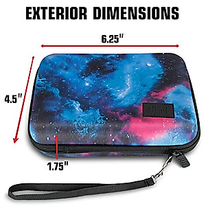 USA GEAR Ghost Hunting Equipment Case - Paranormal Equipment Bag with Scratch Resistant Interior and Hard Shell Exterior Compatible with Spirit Box SB7, SBox Spirit Box EVP Recorder & More - Galaxy