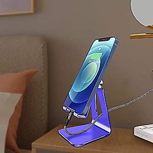 SKEJER Adjustable Cell Phone Stand, Phone Holder,Tablet Stand Dock,Aluminum Desktop Compatible with iPhone 12 iPad,Samsung Galaxy,Google All Smart Phone/Tablets Under 10 in-Royal Purple