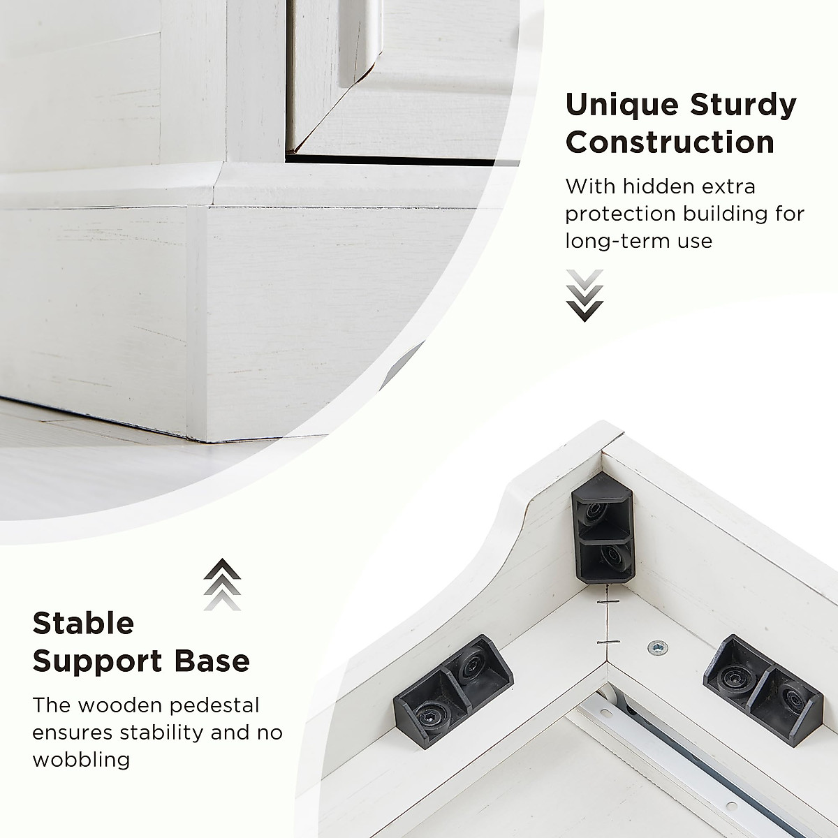 ACCOHOHO Farmhouse 9 Drawer Dresser for Bedroom, 36 Inch Tall Modern Dresser TV Stand with Large Drawers & Bar Handles, Rustic Wood Chest of Drawers for Bedroom, Living Room, Hallway, Off White