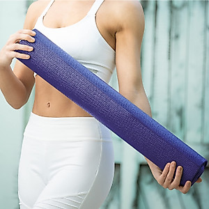 Upward Fit 20 Pack Bulk Classic Yoga Mats with Carrying Straps, Bundle Exercise Mats for Fitness, Stretching, or Workout, 68 x 24 Inches, 4mm Thick, Assorted