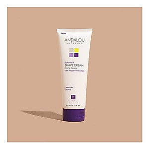Andalou Naturals Lavender Thyme Botanical Shave Cream, 8 Ounce