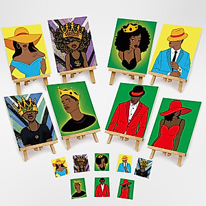 VOCHIC 8 Pack Pre Drawn Canvas for Painting for Adults, Sip and Paint Party Supplies Canvas Painting Set for Artist, Beginner, Date Night Games for Couples Paint Couple Party Favor(8x10)