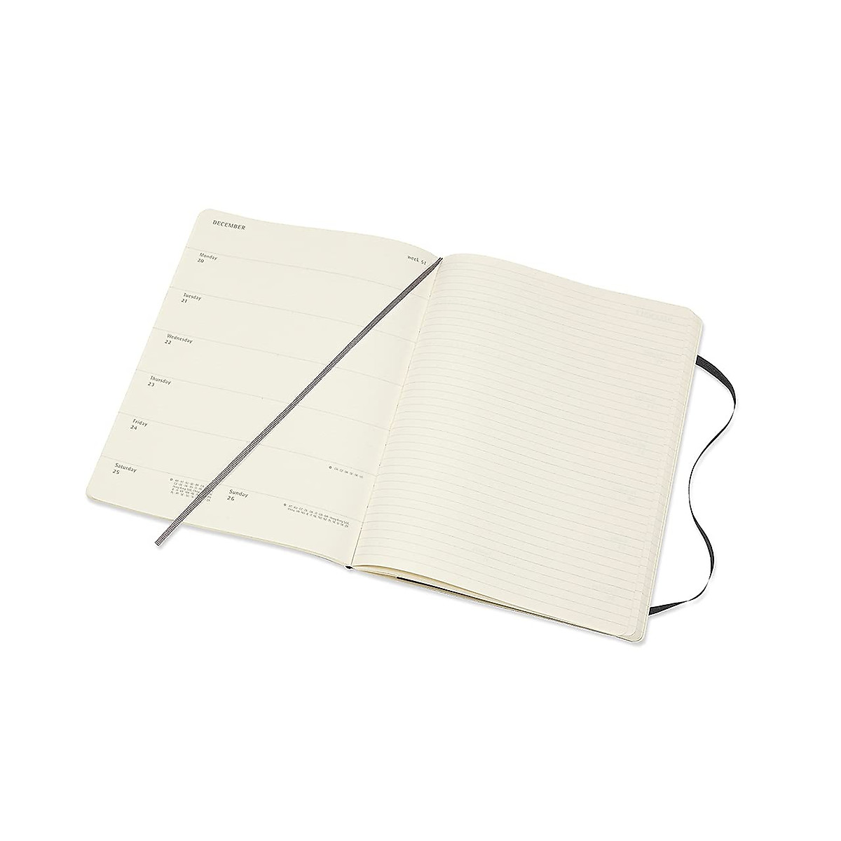 Moleskine Classic 18 Month 2021-2022 Weekly Planner, Soft Cover, XL (7.5" x 9.75"), Black