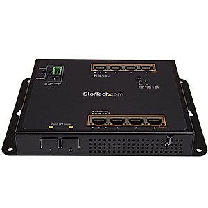 StarTech.com Industrial 8 Port Gigabit PoE+ Switch w/2 SFP MSA Slots - 30W - Layer/L2 Switch Hardened GbE Managed - Rugged High Power Gigabit Ethernet Network Switch IP-30/-40 C to 75 C, TAA