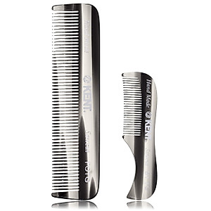 Kent Pocket Comb Set - Men's Beard Grooming Kit, Travel & Home, Mini Mustache Comb