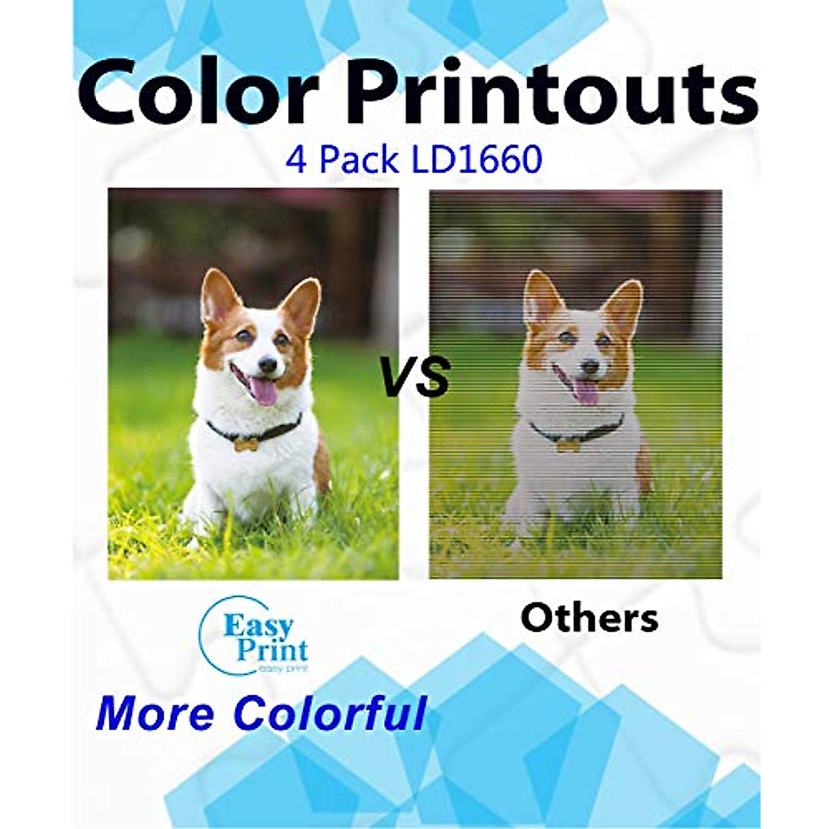 (4-Pack, B+C+M+Y) Compatible Toner Cartridge Replacement for Dell C1660 C1660W C1660cnw 1660 Printer, Sold by EasyPrint