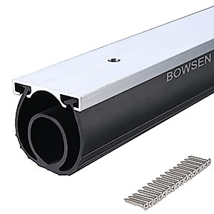BOWSEN Heavy-Duty U+O Ring Universal Garage Door Bottom Seals Weatherstrip Rubber with Aluminum Track Retainer Kit (16FT)