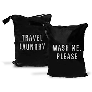 Little & Lourdes Wet Bags, Waterproof Dry Bags for Pool, Wet Swimsuits, Gym Sweaty Clothes, Baby Cloth Diaper Bags, Travel Bags, Washable, Reusable, Swimming Equipment Bags (Wash me)