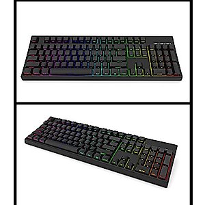 Black OEM Profile PBT Double Shot 104 Side-lit Shine Through Translucent Backlit keycaps for MX Mechanical Keyboard Filco (Black)(Only Keycap)