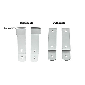 Bee Home Over the Cabinet Pantry Door or Wall Mounted Heavy Duty Metal Basket Organizer Storage Rack for Kitchen, Bathroom, Office, Toy Room includes hooks for over the door or wall mounting (5 Tier)