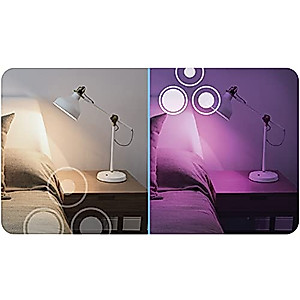 GE Lighting LED+ Decorative Light Bulbs, Color Changing, Small Base, Dimmable, Remote Included 2 Count (Pack of 4), White