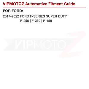 VIPMOTOZ Full LED Smoked Lens License Plate Light Tag Lamp Housing Assembly Replacement Pair For 2017-2022 Ford F250 F350 F450 Super Duty Pickup Truck - 6000K Diamond White, 2-Pieces