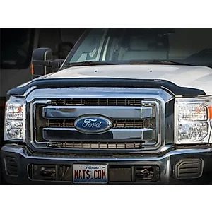 WeatherTech Custom Fit Stone & Bug Deflector for Ford F150 Ext Cab, Dark Smoke