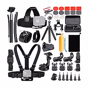 GoPro HERO9 5K Waterproof Action Camera (Black) Bundle with 50-in-1 Action Camera Accessory Kit (2 Items)
