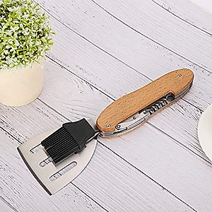 BBQ Tool Set, Multifunctional Detachable Folding Barbecue Tool, 5 in 1 Function BBQ Accessories Grill Utensil Set for Outdoor BBQ