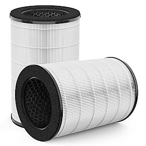 AP-T45 AP-T40FL Replacement Filter Compatible with Homedics Air Purifier Filter Replacement 1461901 for Homedics Total Clean 5 in 1 Air Purifier AP-T40 AP-T45WT AP-T40WT AP-T45-BK AP-T45-WT, 3-Pack