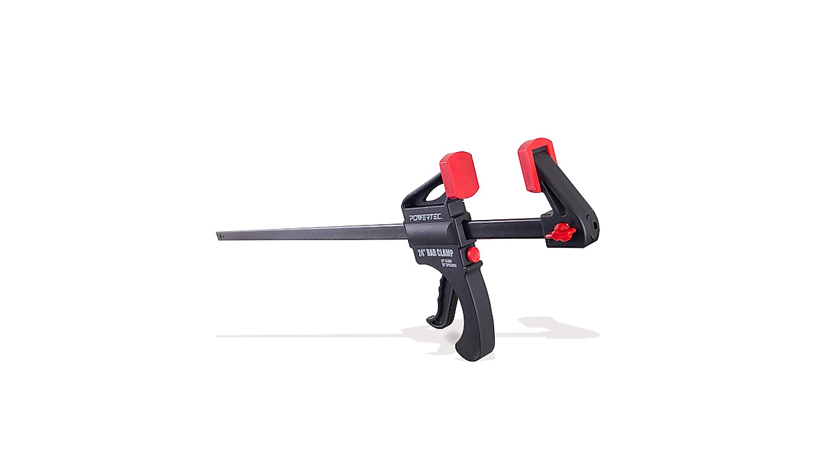 POWERTEC 24 Inch Bar Clamps - Quick One-Handed Setup