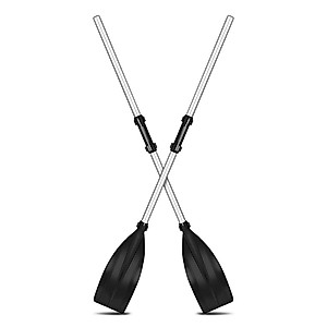 Greensen 49.6 Inches Kayak Paddles, 2Pcs Kayaking Oars for Boating Aluminium Alloy Shaft Kayak Paddles Detachable Boat Oars Set for Kayaking Boating Lightweight Ribbed Blade Kayak Paddles,