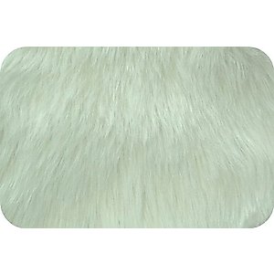 60'' Wide Faux Fur Luxury Shag White Fabric By the Yard